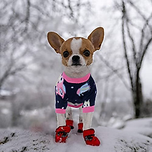 Firpus 3 Pack Fleece Dog Sweaters, Winter Dog Clothes for Small Dog Girl, Warm Tiny Puppy Clothes, Cute Chihuahua Yorkie Sweater, Pet Shirt Clothing Cats Apparel (X-Small)