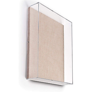 Displays2go 11" x 14" Wall Mounted Shadow Box, Linen Backing- Tan (DCAWEC1114)