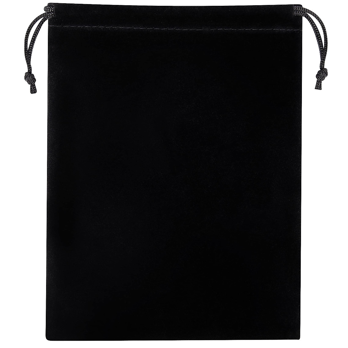Velvet Drawstring Gift Bags - Bulk Wholesale (6 x 8 inch - 50 pack, Black)