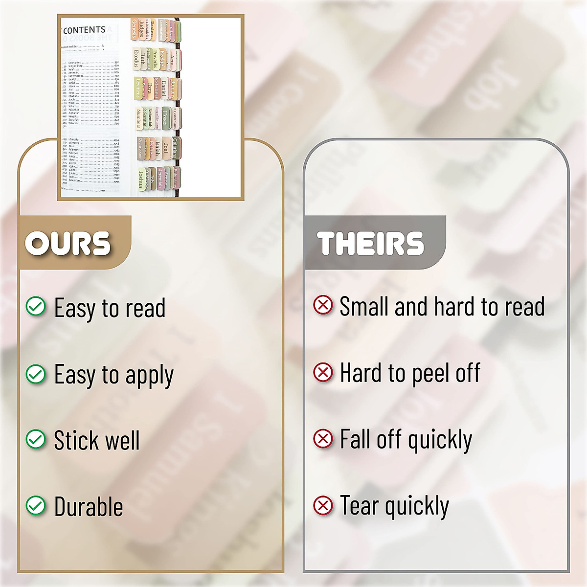 Mr. Pen- Bible Tabs, 75 Tabs, Boho Theme, Laminated Bible Tabs for Women and Men, Bible Tabs for Study Bible, Bible Index Tabs, Bible Book Tabs, Bible Labels Tabs, Mr Pen Bible Tabs