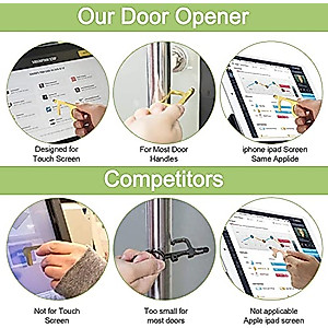 Handy Non-Touch Door Opener,Heavy-duty Reusable Stylus Keychain Tool - Safe Touch Tool - Germ Key Tool (4 Pack）