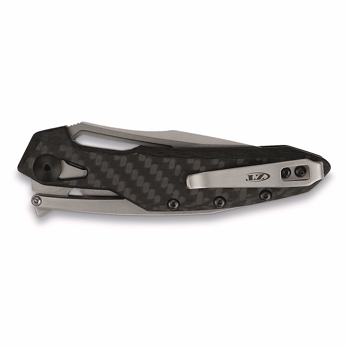 Zero Tolerance Original 0990, CPM 20CV Spear Point Pocket Knife, 3.25-in. Blade, Manual KVT Ball Bearings Opening, Inset Liner Lock (0990), Multicolor, Cotton Jersey