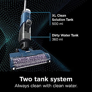 Shark WD101 HydroVac XL 3-in-1 Vacuum, Mop & Self-Cleaning System with Antimicrobial Brushroll* & Solution for Multi-Surface , Perfect for Hardwood, Tile, Marble, Area Rug & More, Corded, Navy
