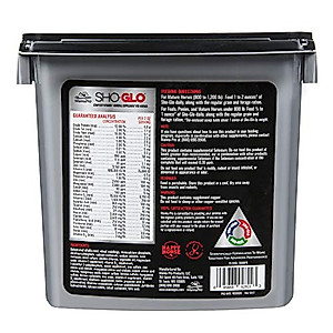 Manna Pro Sho-Glo Supplement for Horses | Complete Vitamin & Mineral Supplement for Healthy Skin & Coat | 5 Pounds