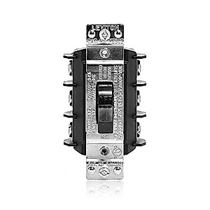 Leviton MS303-DS 30 Amp 600 Volt, Three-Pole, Black & Hubbell Bell MX1050S Single-Gang Weatherproof Heavy Duty Universal Flip Cover Gray Finish
