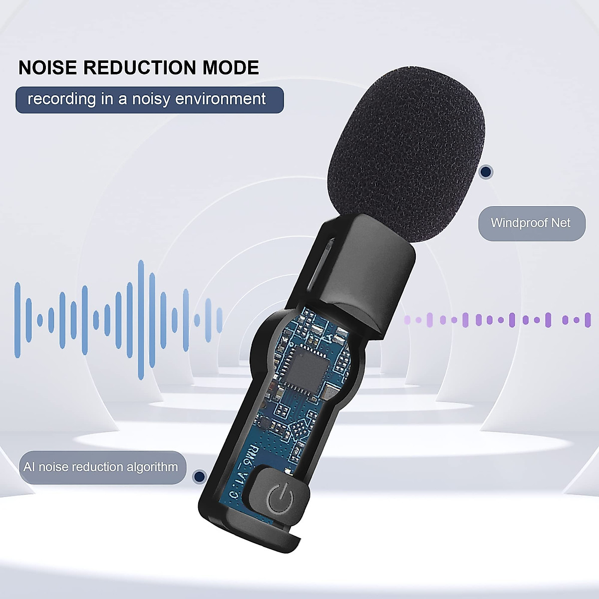 Wireless Microphone for iPhone iPad, IOS13+, Pre-Professional Grade Candy Mic for Tikok Livestream/Video Recording, Vlog, YouTube (Black)