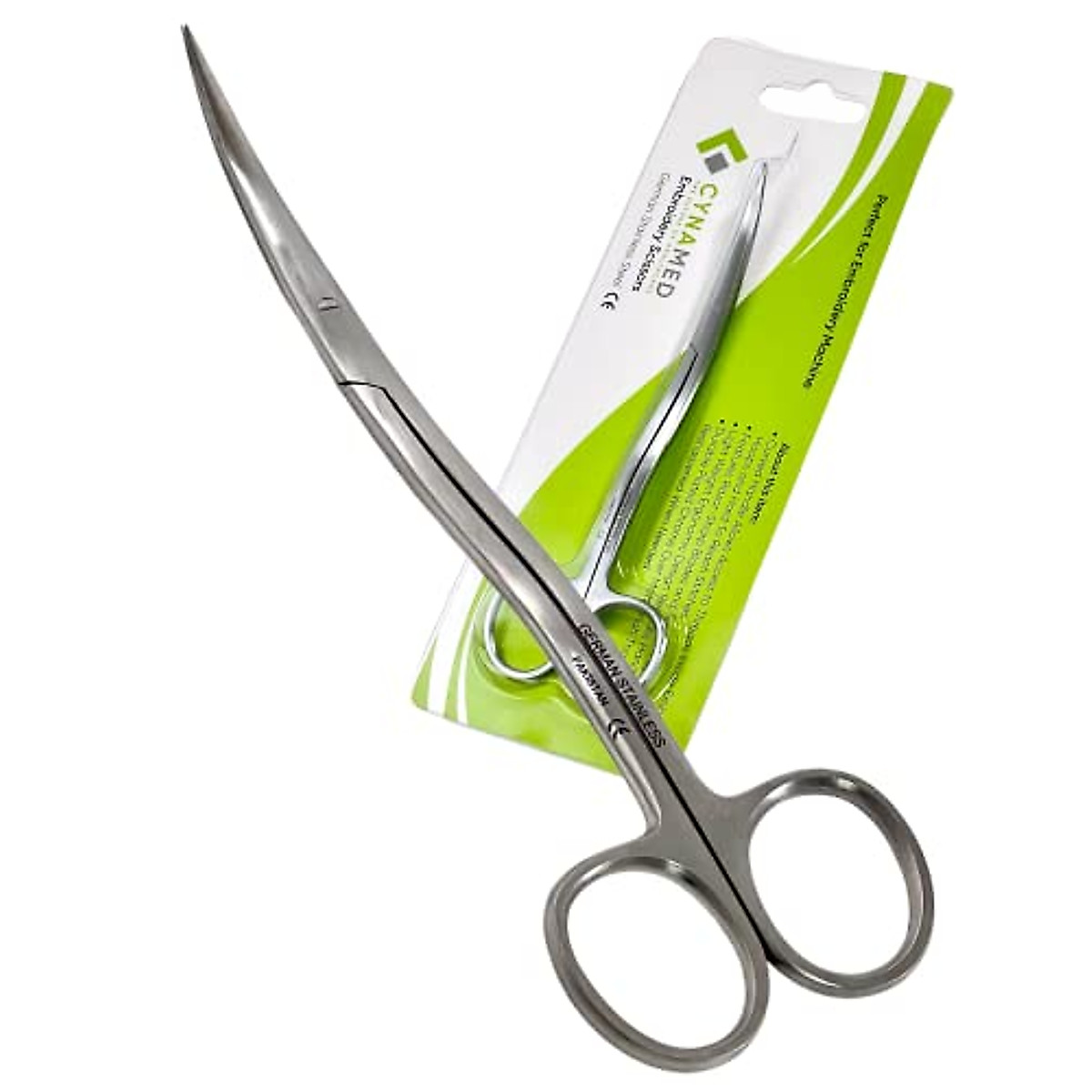 1 EA Professional Large Double-Curved Machine Embroidery Scissors - 6" Double curved bent handle -Stainless Steel Embroidery Scissors Supplies