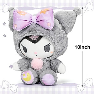Datigur 4 Pack Kawaii Anime Plush Toys, Cute 10 Inch Stuffed Animal Pillow Doll Soft Cartoon Room Decor Toy Perfect Birthday Party Favor Present for Girls Boys Fans