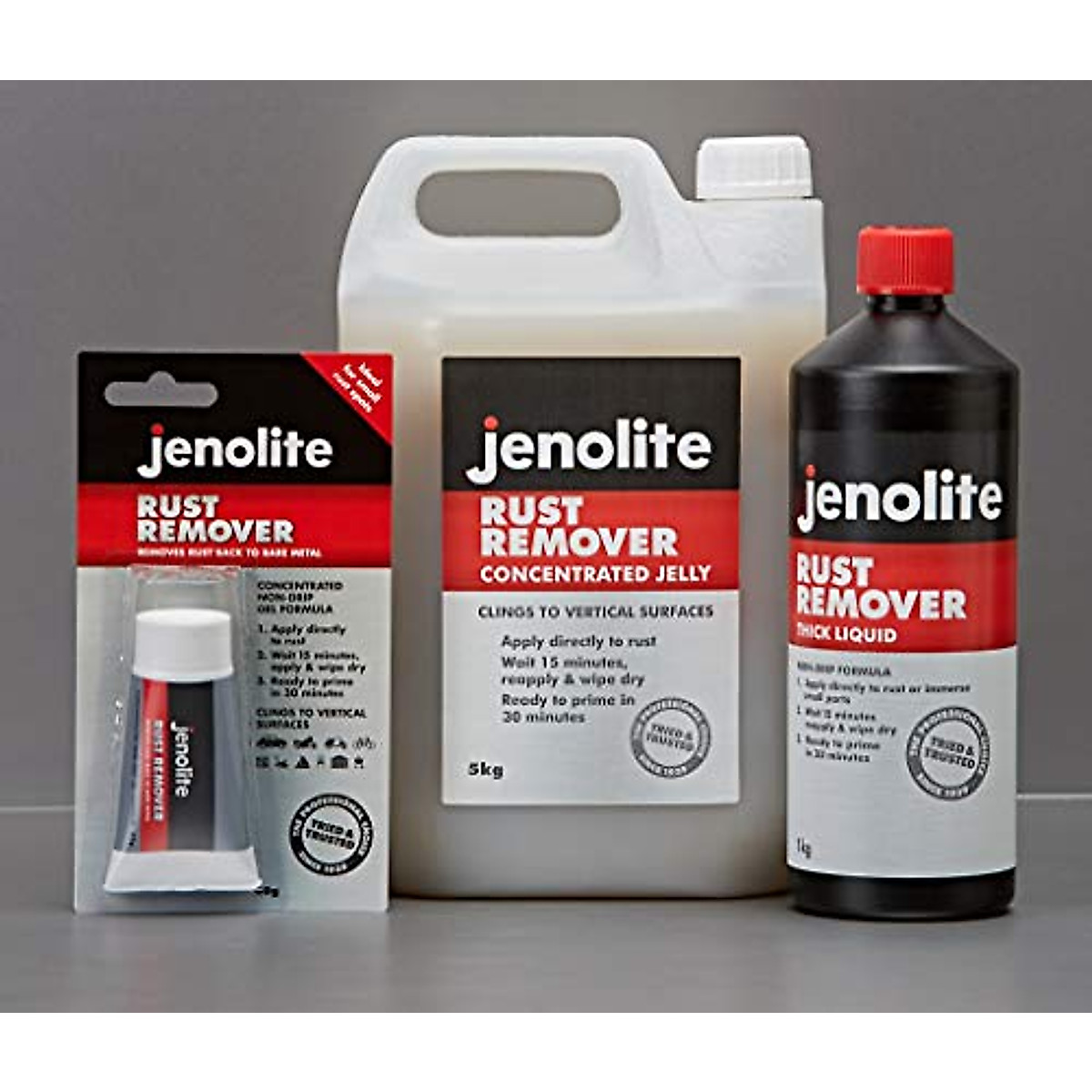 JENOLITE Original Rust Remover Naval Jelly - Rust Treatment - Removes Rust Back to Bare Metal - 34 oz (1 Litre)