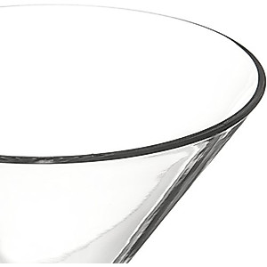 Carlisle FoodService Products 564607 Alibi Shatter-Resistant Plastic Martini Glass, 9 oz., 6.63" Height, 2.88" width, 2.88" Length, Polycarbonate (Pc), Clear