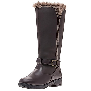 totes Women's Esther Knee High Snow Boot, Available in Medium and Wide Width and Calf, Brown, 7