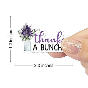Wailozco Thanks A Bunch Flower Stickers,Thank You Stickers,Handmade Stickers,Small Shop Stickers,Envelopes Stickers for Small Business, Online Retailers,Handmade Goods,500 Labels Per Roll