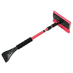 SubZero 3512PBT 35" Pivoting Head Extendable Snowbroom with Integrated Foam Squeegee and Ice Scraper (Colors may vary)