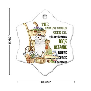 Memorial Pendant Christmas Ornaments Seeds & Saplings The Harvest Garden Dog Pet Owner Vegetables And Flowers Organic Bulbs Christmas Keepsake Pendant Decorations Ornament Gifts Hanging Ornament for C