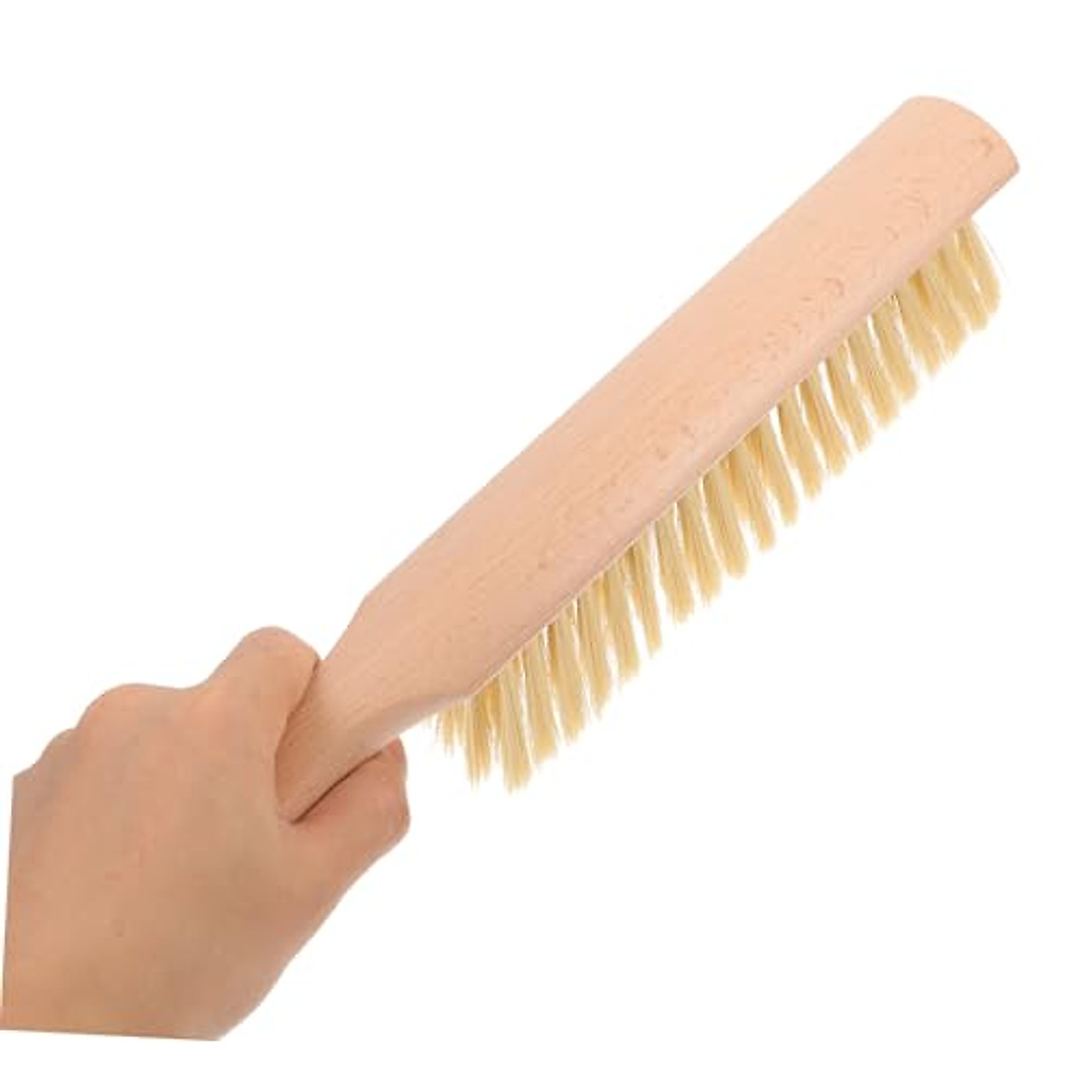 Long Handle Bed Brush Bottle Brush Electric Cleaning Brush Water Bottle Cleaner Stain Remover Fairy Dishwashing Liquid Brush Cleaner Hand Broom Brush Wood Whisk Broom Beige Gatuida