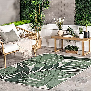 nuLOOM Rasia Tropical Palm Indoor/Outdoor Area Rug, 5' x 8', Green