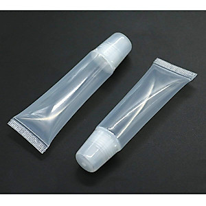 AKIRO 15 ml Empty Refillable Mini Clear Lip Gloss Balm Cosmetic Containers Makeup Accessories Soft Empty Tubes 20 Pcs