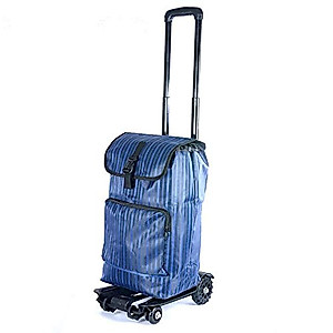 Easy Carry Bags for Wincspace Lightweight Folding Hand Cart Dolly Fold Up Hand Truck Portable Utility Moving Shopping Cart-Portable Fold Up Dolly (Blue)