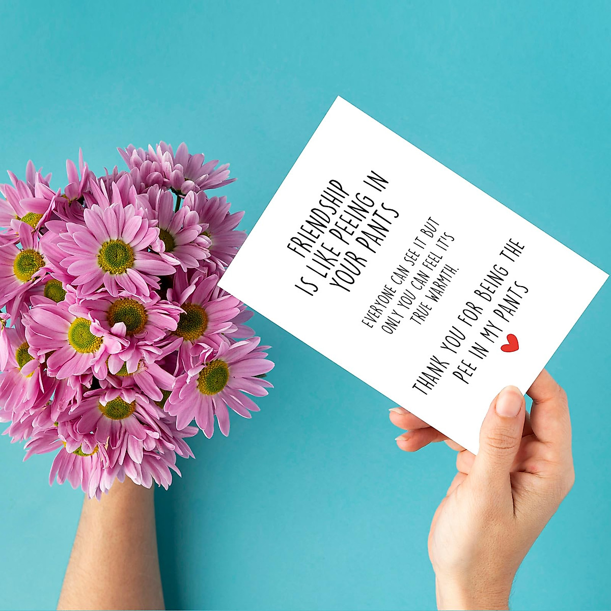 Bhiosng Funny Best Friend Birthday Card, Friendship Day Card for Men Women, Cute Bestie Card, Friendship Gift For Her, Friendship Thank you Card for Him Her