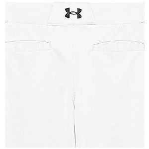 Under Armour Boys Utility Baseball Pant Pipe , (100) White / Black / Black , X-Large