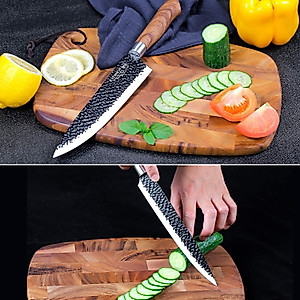 Kitchen Cutting Knives Set for Home, Sharp knives Set for the Kitchen Non-Stick Blades and Ergonomic Design Handles, Chef Knife Set with Gift Box Including Peeler and Shears