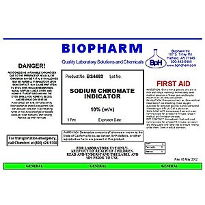 Sodium Chromate Indicator 10% w/v — 500 mL (1.06 Pint)