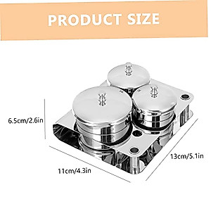 NIYANGLE 5 Sets Nail Dappen Dish Nail Holder Guasha Tool Metal Tray Nail Tool Kit Uñas Acrilicas Nail Art Use Cup Nail Art Cleaning Tool Nail Liquid Holder Nail Brush Nail Polish Bracket