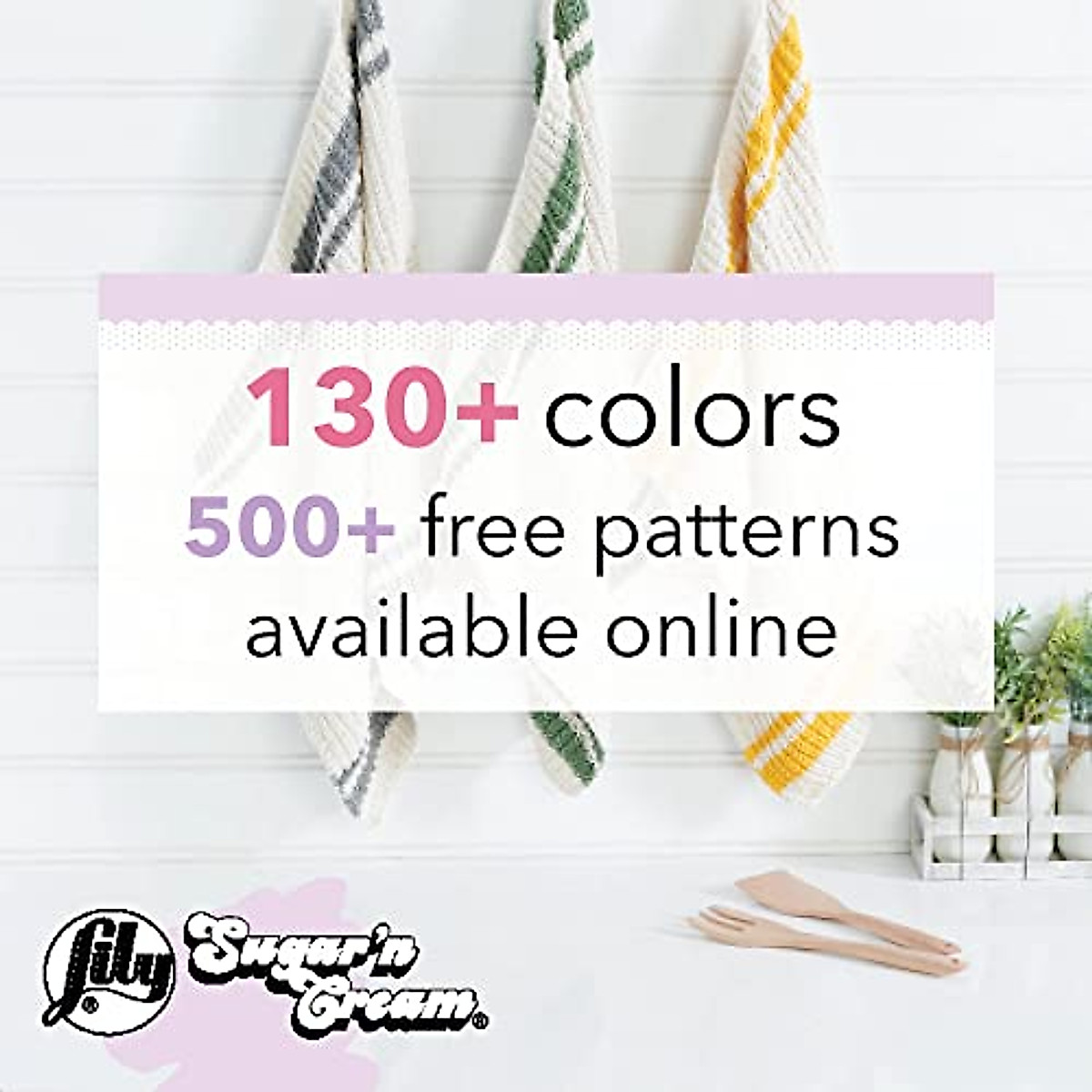 Lily Sugar'N Cream Super Size Hippi Yarn - 6 Pack of 85g/3oz - Cotton - 4 Medium (Worsted) - 150 Yards - Knitting/Crochet