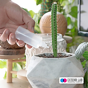 EXTEND LAB Plastic Dropper Bottle - Squeezable Eye Dropper Bottles - Refillable Mini Dropper Bottles with Srew Cap - Ideal for Essence, Oil and More - 60ml, 5 PCS
