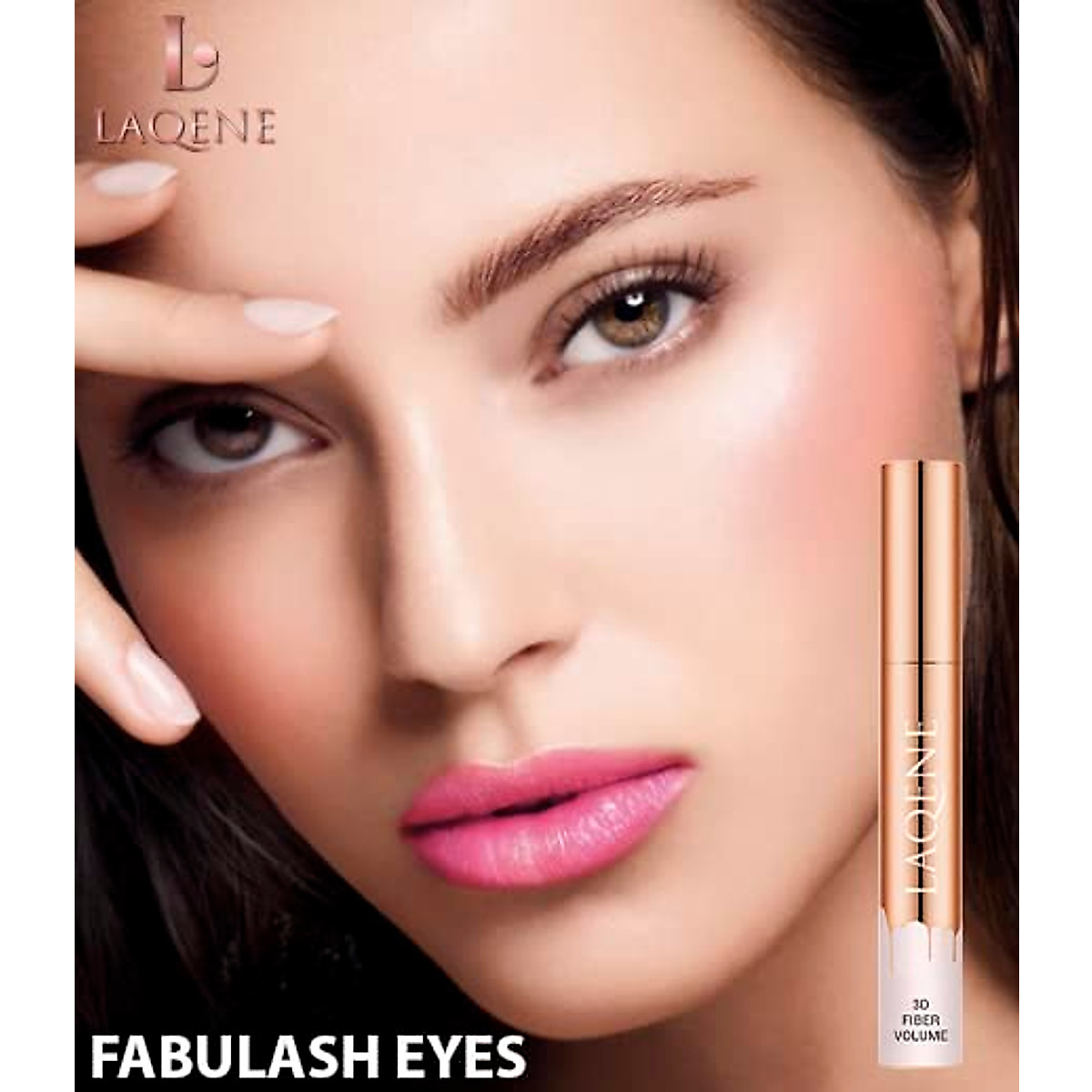 LAQENE Luxury Line: Mascara - Nourishing & Fabulous. Makes You Look Unforgettable. Smooth and Creamy Texture. Long Lasting Black Waterproof - Vegan And Cruelty Free.