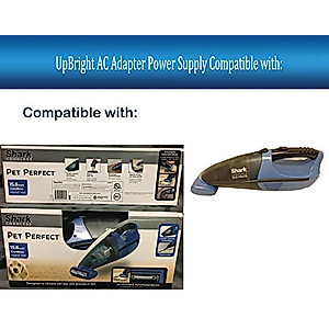 UpBright 22V AC/DC Adapter Compatible with Shark SV75 N SV75Z XA75N SV75C SV719 XB75N 15.6V 15.6 Volts Pet Perfect Vacuum Vac E-TEK ZD6W210024US Kings Y06FE 210 0240U KU2B-220-0200D SW-210030A Charger
