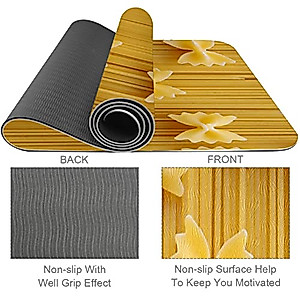 Yoga Mat, Yoga Mats for Home Workout, Workout Mat, Exercise Mats, Pilates Mat, Pasta Food Pictures