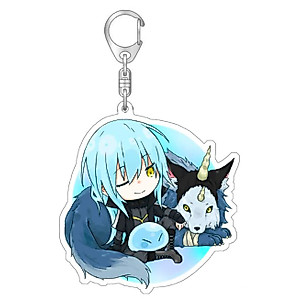 P1PSZ Tempest Rimuru Mask with 2PC Slime Rimuru Keychain for That Time I Got Reincarnated as a Slime Cosplay Costume (A)
