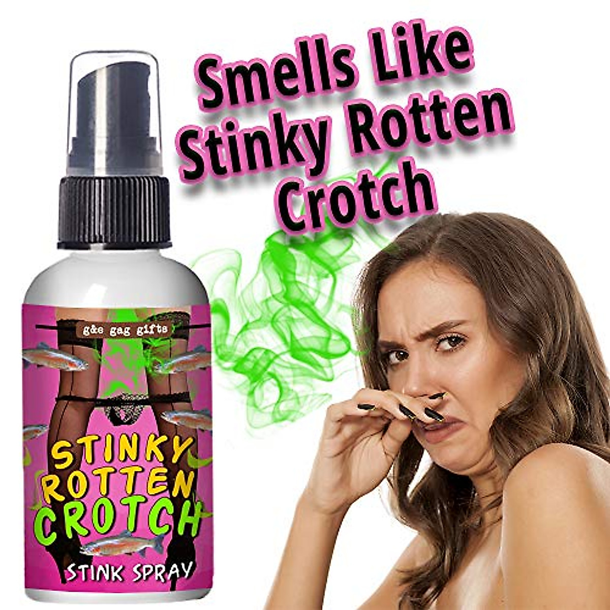 Stinky Rotten Crotch Prank Spray - Smells Like Crotch Sweat and Canned Tuna - Funny New Fart Spray