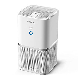 INFANSO Air Purifiers for Home Large Room Up to 1080Ft², H13 True HEPA Filter Air Purifiers for Bedroom 22dB, Air Cleaner for Home Remove 99.97% Pets Hair Odor Dust Smoke Mold Pollen,White