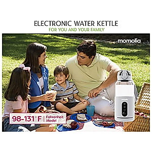 MOMOLIA Portable Water Warmer for Formula, Breastmilk, Precise Temp Control, 10 oz. Rechargeable, Wireless Bottle Warmer for Car, Travel, Outdoor, Battery Powered(White)
