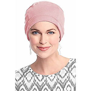Headcovers Unlimited Cotton Cozy Cap | Chemo Caps for Cancer Patients (Pink Blush)
