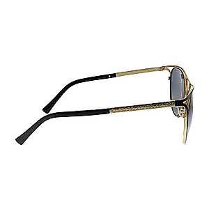 Versace VE 2237 1433T3 Black/Gold Metal Cat-Eye Sunglasses Grey Gradient Lens