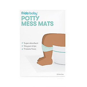 Frida Baby Potty Mess Mats, Disposable, Super-Absorbent Floor Pads for Easy Cleanup, 20 Count