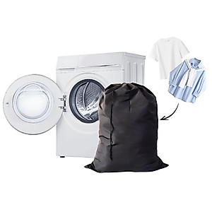 YETHAN Extra Large Laundry Bag 18 Pack, Travel Laundry Bags with Drawstring Closure, 30"x40", for college, dorm, apartment dwellers (18Pcs Black)