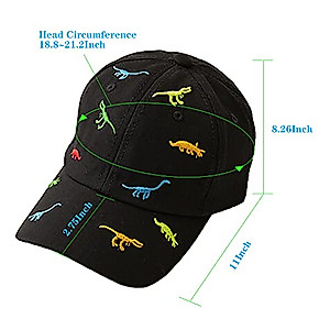 YUNYINIE Cute Dinosaur School Backpack and Baseball Cap for Kids, Modern Travel Space Galaxy Book Bags for Boys Girls