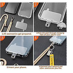 OLi Universal Shoulder Chain Cord Strap Cord for All Mobile Phone Cases Black Cord