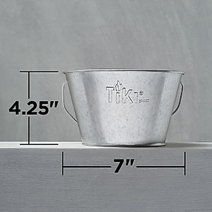 TIKI Brand Triple-Wick Galvanized Citronella Candle Bucket, 28 Ounce