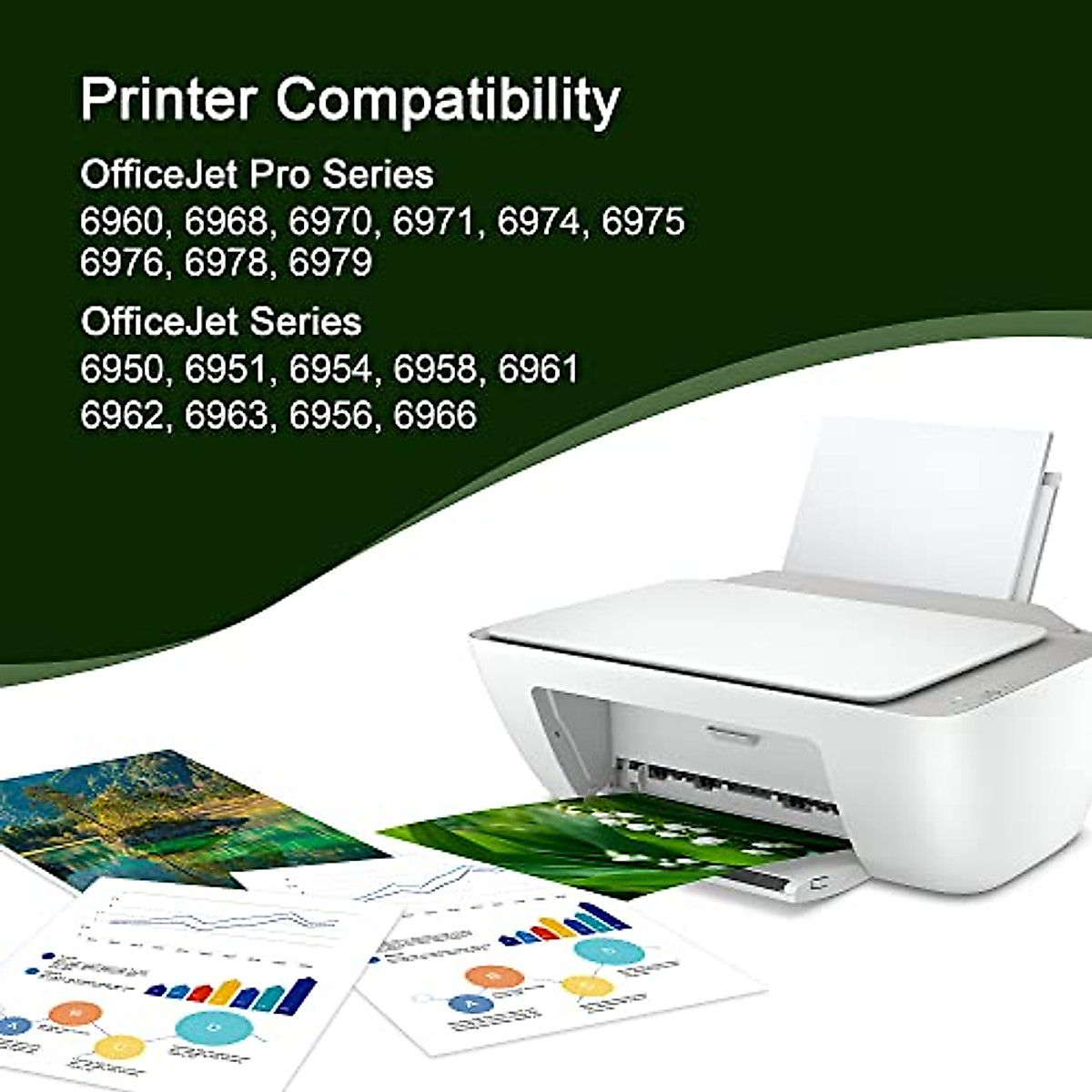 902XL Ink Cartridges Replacement for HP 902XL 902 XL Ink Cartridges to use with OfficeJet Pro 6978 6968 6958 6962 6970 6954 6960 6950 6979 Printer (902XL Ink Cyan Magenta Yellow, 3 Pack)