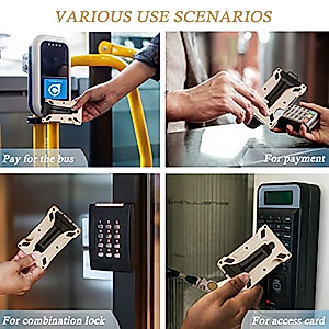 Minimalist Wallet for Men Rfid Blocking, Credit Card Holder & Money Clip, Slim Carbon Fiber Wallet, with 1 Clear Window ID Badge Holder, Compact Womens Wallet (Desert Gold)