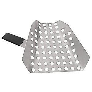 Perforated Stainless Steel Popcorn Scoop, Popcorn Speed Scoop Ergonomic Single Handle Quick Fill Fries Scooper with Holes for Movie Theater Shop