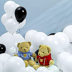 Henviro White Latex Party Balloons - 154 Pcs 5/10/12/18 Inch Balloons Helium Quality Latex Balloons As Birthday Party Balloons/Graduation Balloons/Valentines Day Balloons/Baby Shower/Wedding