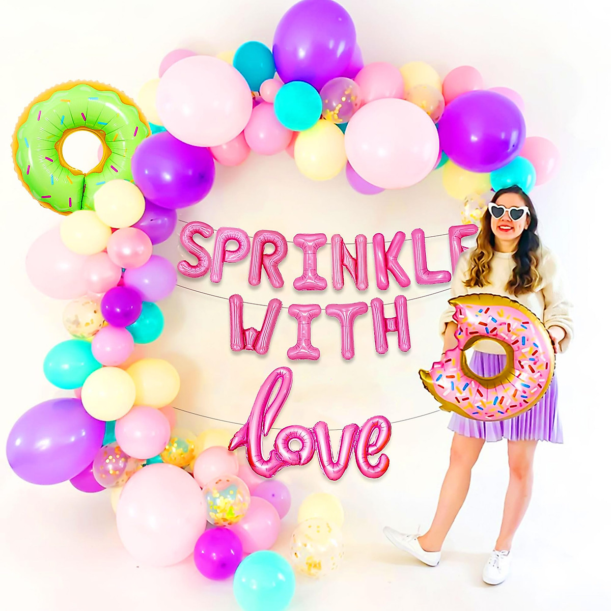 Pink Baby Sprinkle Decorations For Girl Sprinkled With Love Banner Gender Baby Shower Sprinkle Decoration Sprinkled With Love Baby Shower Decorations Party Supplies