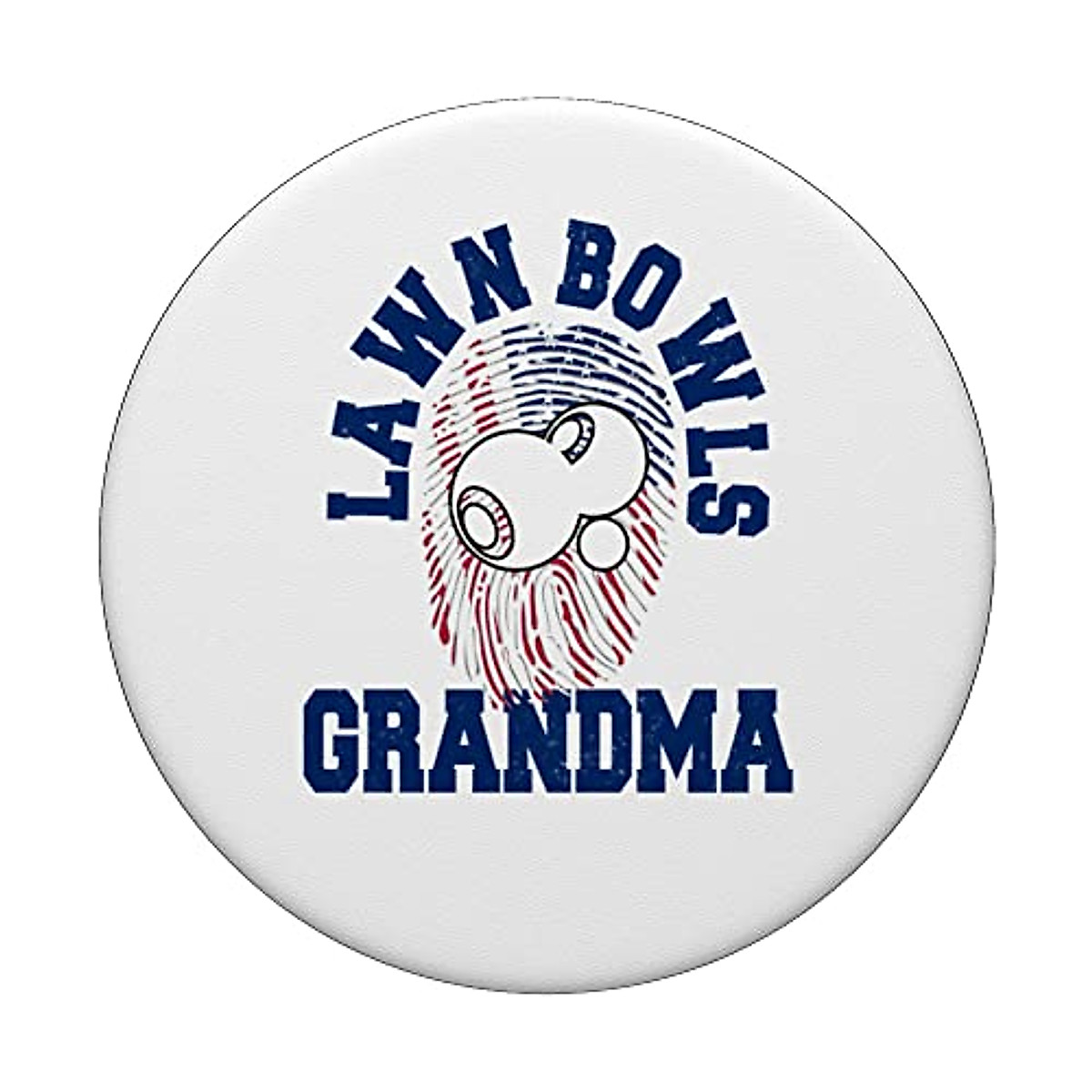 American Flag Fingerprint Patriotic Lawn Bowls Grandma PopSockets Swappable PopGrip