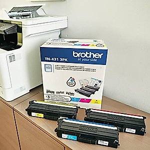 Brother TN-431 3PK, Cyan, Magenta, Yellow, Standard Yield, Model: TN4313PK